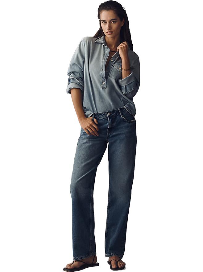 PILCRO Pilcro Mid-Rise Straight Leg Jeans